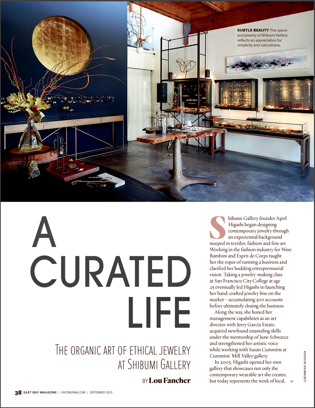 A CURATED LIFE - EAST BAY MAGAZINE FEATURE – Shibumi Gallery