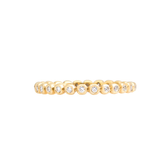 Porch Band with 1.25mm Diamonds in 18k Yellow Gold – Shibumi Gallery