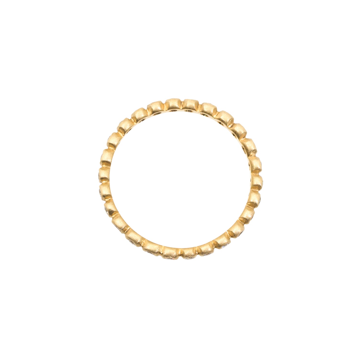 Porch Band with 1.25mm Diamonds in 18k Yellow Gold – Shibumi Gallery